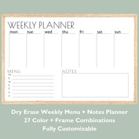Weekly Dry Erase - Etsy