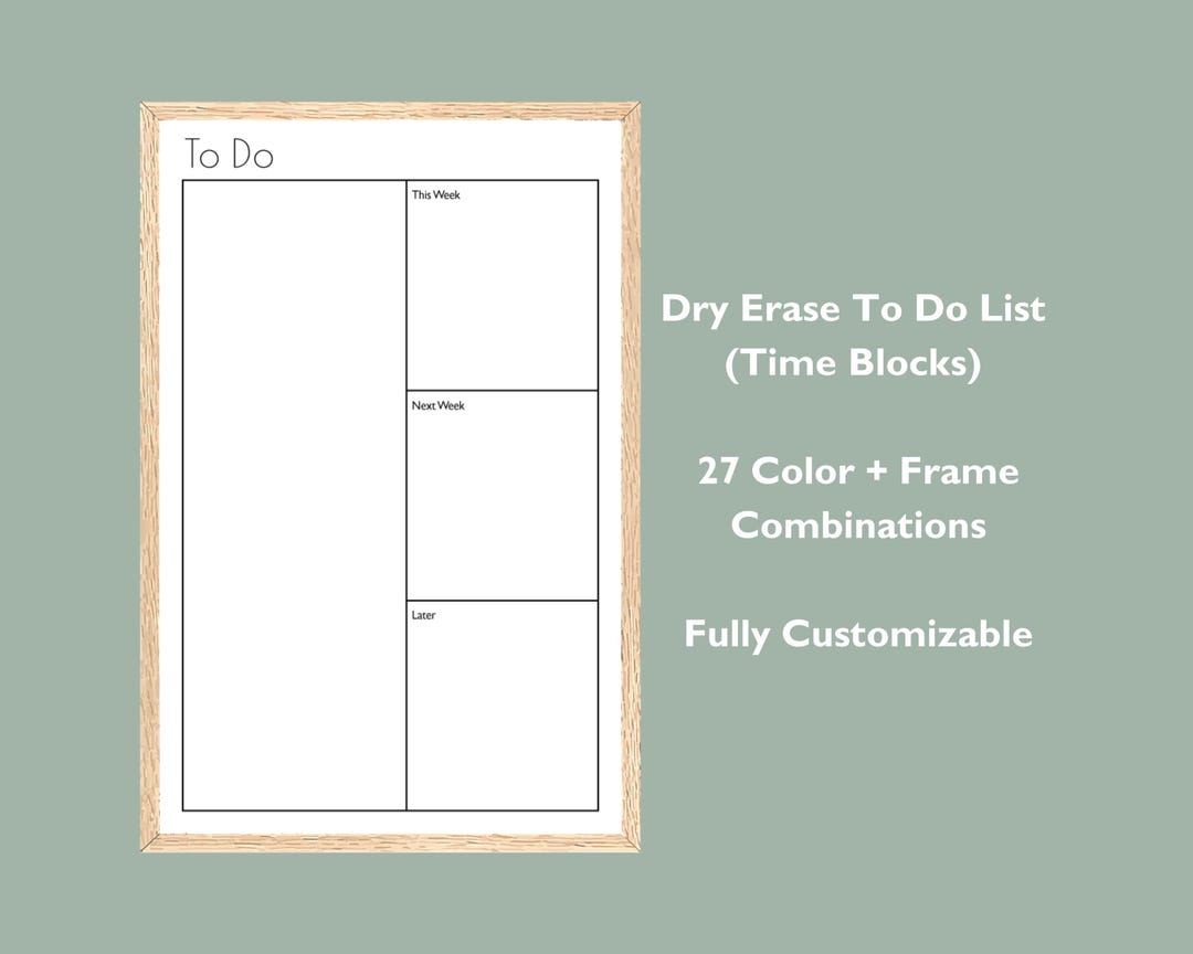 Dry Erase To-do List With Time Blocks | Morning, Afternoon, Evening ...