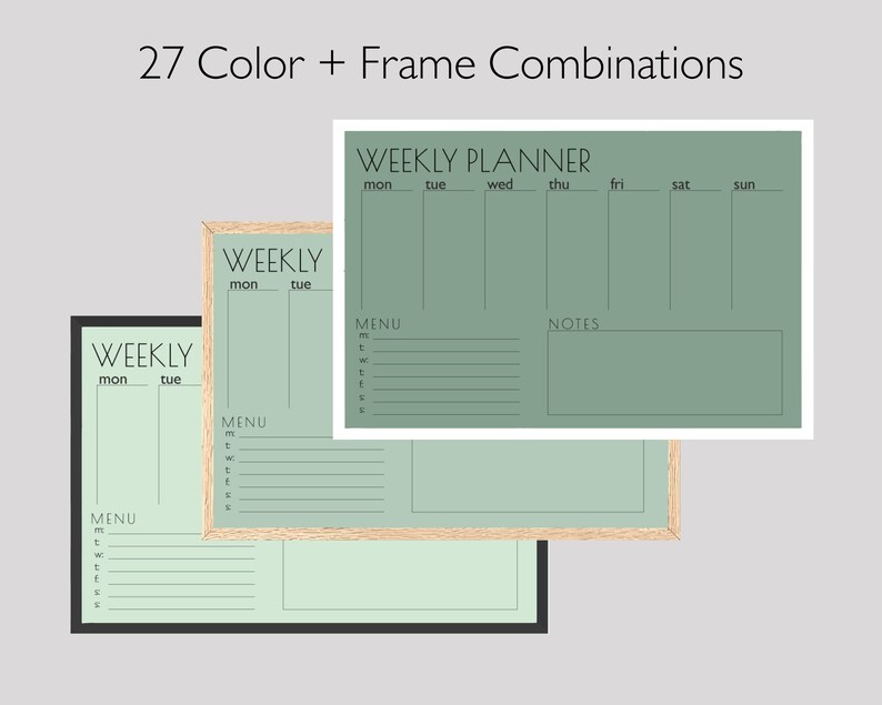 Weekly Dry Erase Wall Planner | Personalized Schedule Board | 12x18 or ...