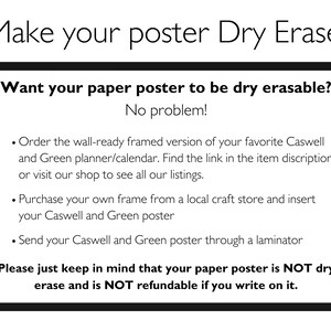 Paper Poster Planner & To-do List Customizable Color Options ...