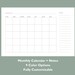 Paper Poster Monthly Wall Calendar Personalized Monthly Calendar ...