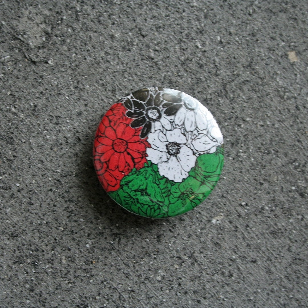 Non Binary Flowers Pride Badge - Etsy