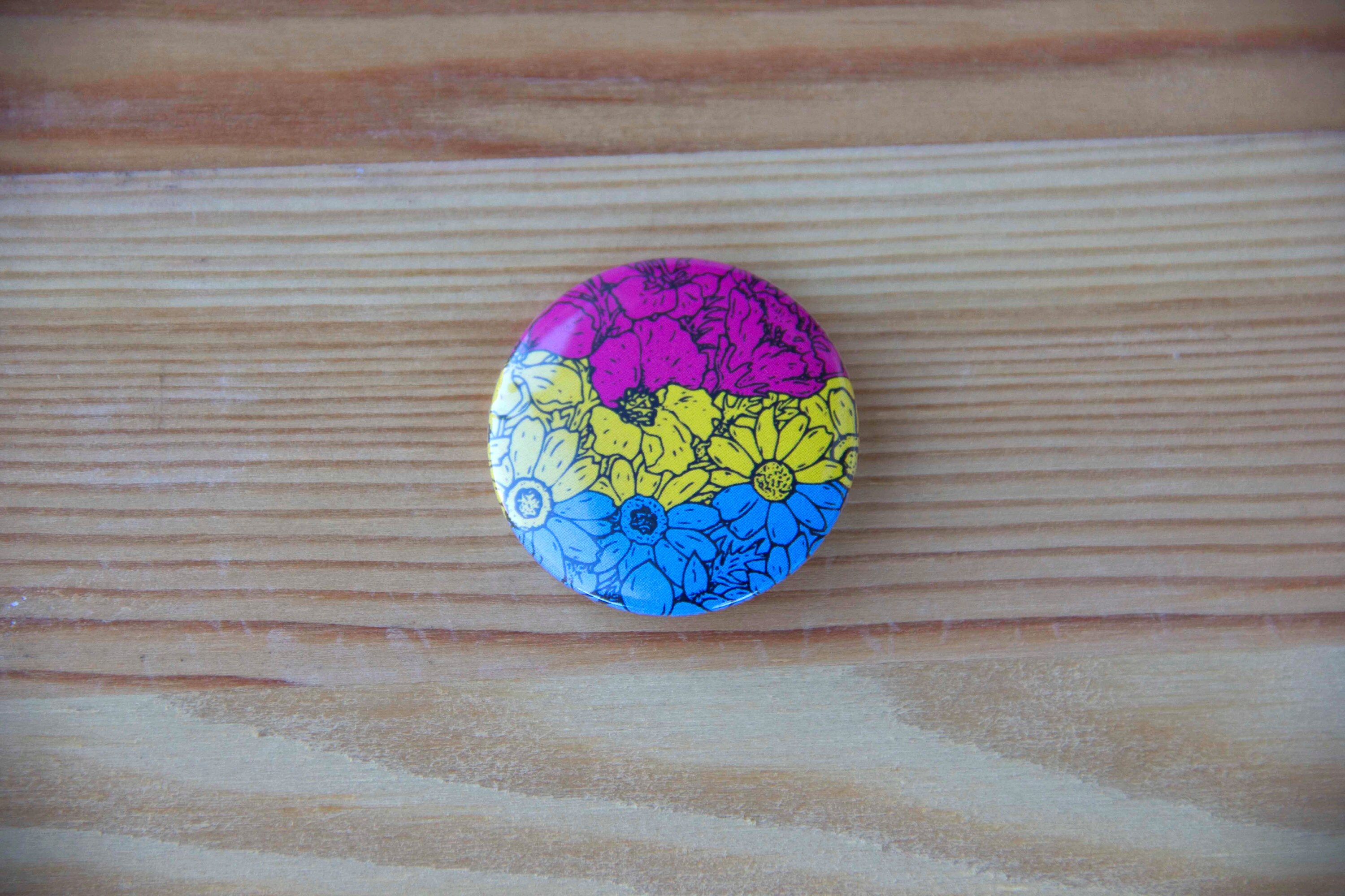 Pansexual Flowers Pride Badge - Etsy