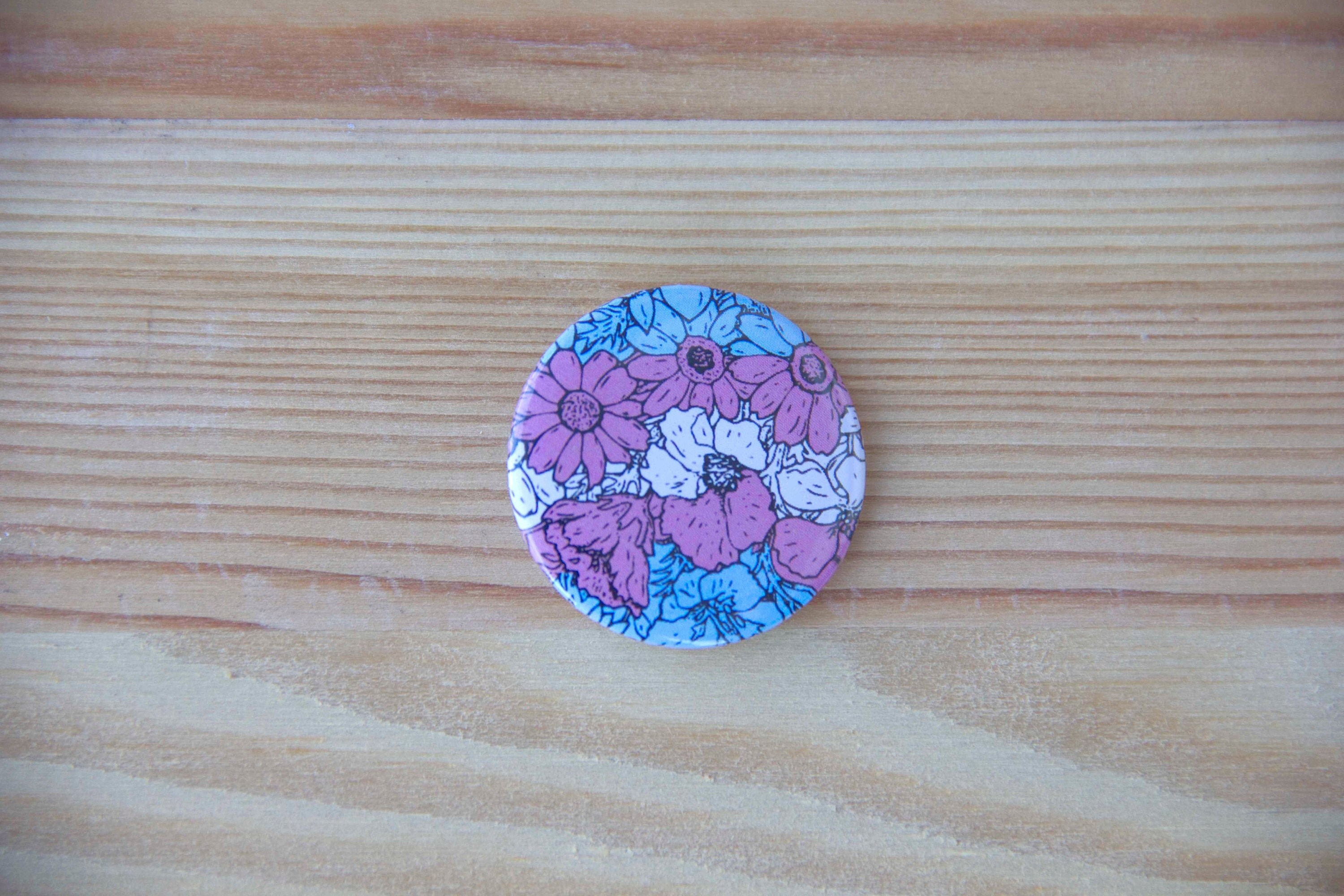 Transgender Flowers Pride Badge | Etsy