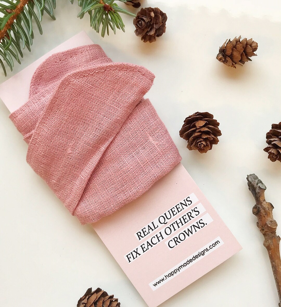 Linen Wire Hair Wrap Tie / Pink Headband for Women / Gifts for Her ...