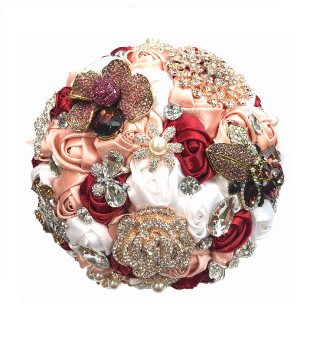 Brooch Bouquet Colored Brooches Bouquet for Bride Wedding - Etsy