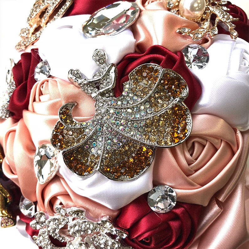 Brooch Bouquet Colored Brooches Bouquet for Bride Wedding - Etsy