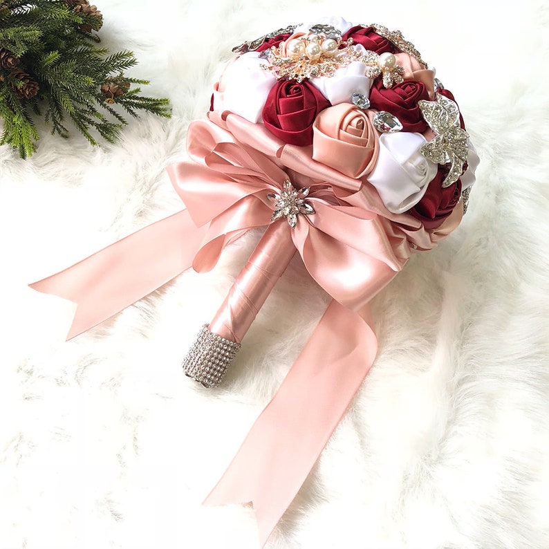 Brooch Bouquet Colored Brooches Bouquet for Bride Wedding - Etsy