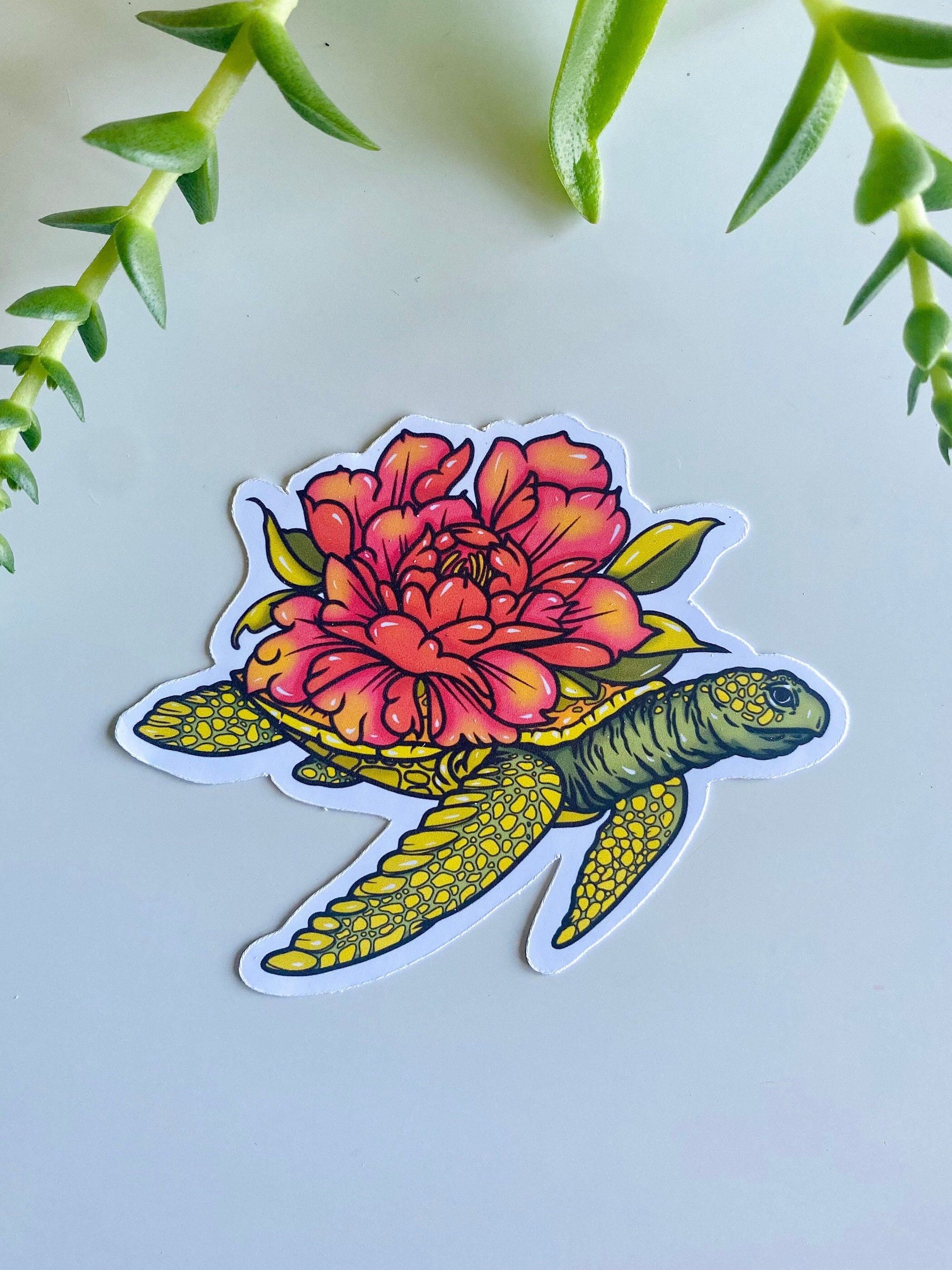 Art & Collectibles Drawing & Illustration Flower of Life Sea Turtle ...