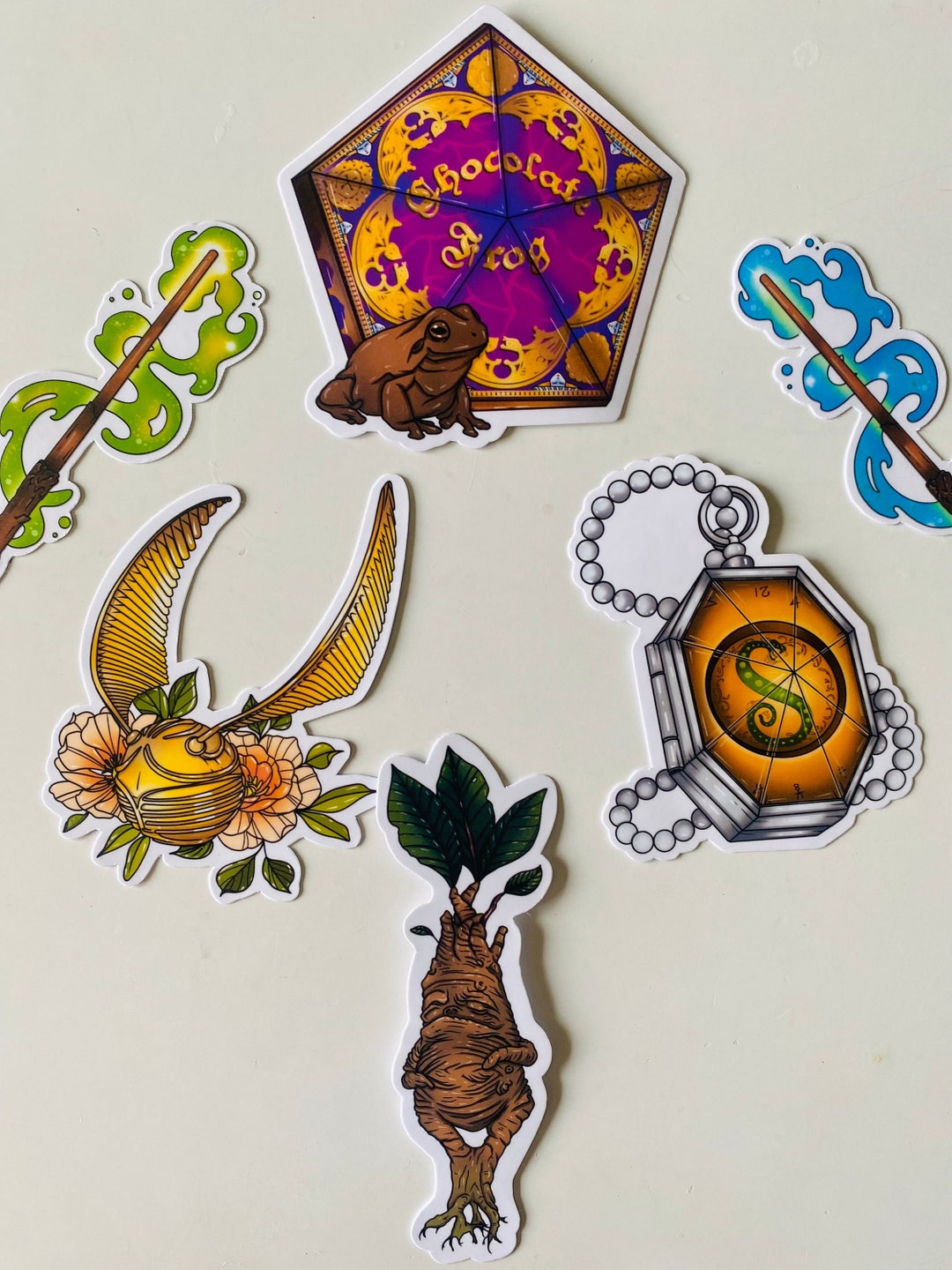 Harry Potter Sticker Set Harry Potter Sticker Golden Snitch Mandrake ...