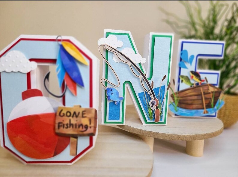 Gone Fishing 3D Letters / Fishing Party Decor / Fishing - Etsy