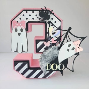 Boo 3d Cardstock Letters/pink Halloween/ghost Birthday/girls Birthday ...