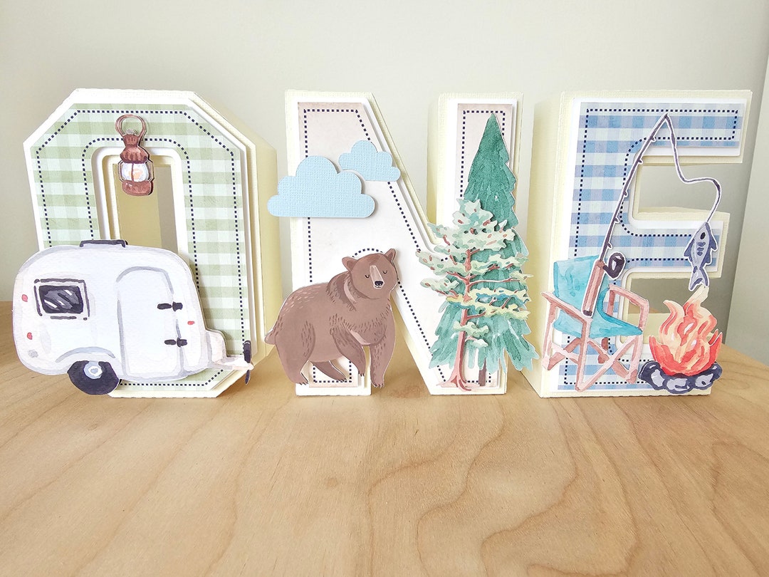 One Happy Camper 3D Letters / Happy Camper Decor / Camping Birthday ...