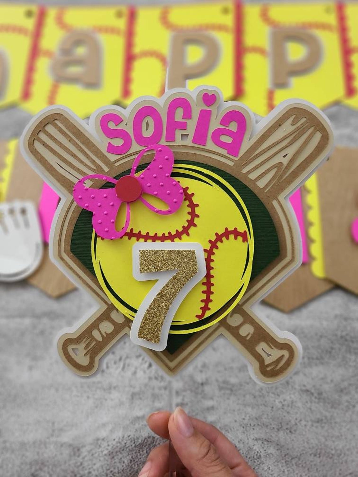 Softball Party Collection/cake Decoration/cake Topper/softball | Etsy