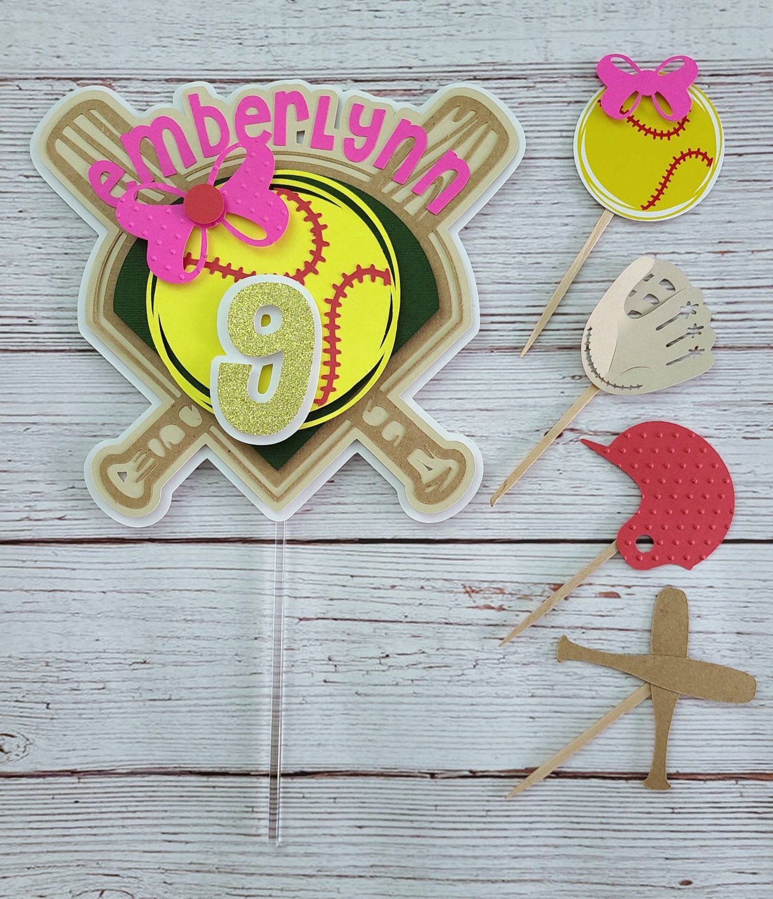 Softball Party Collection/cake Decoration/cake Topper/softball - Etsy