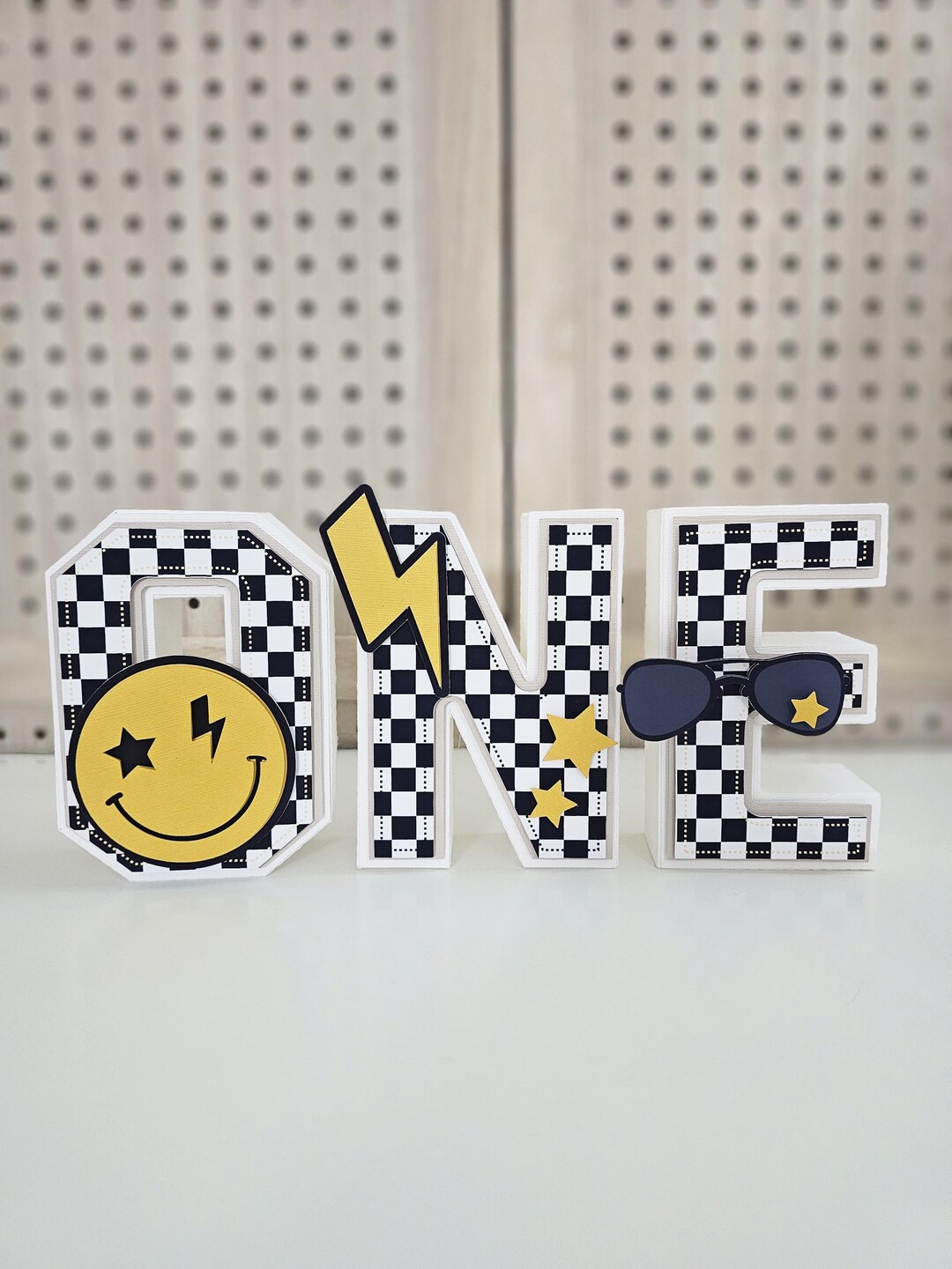 Happy Dude 3D Letters/one Happy Dude Party Decor/happy Face Birthday ...