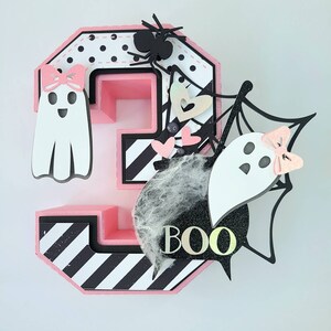 Boo 3d Cardstock Letters/pink Halloween/ghost Birthday/girls Birthday ...