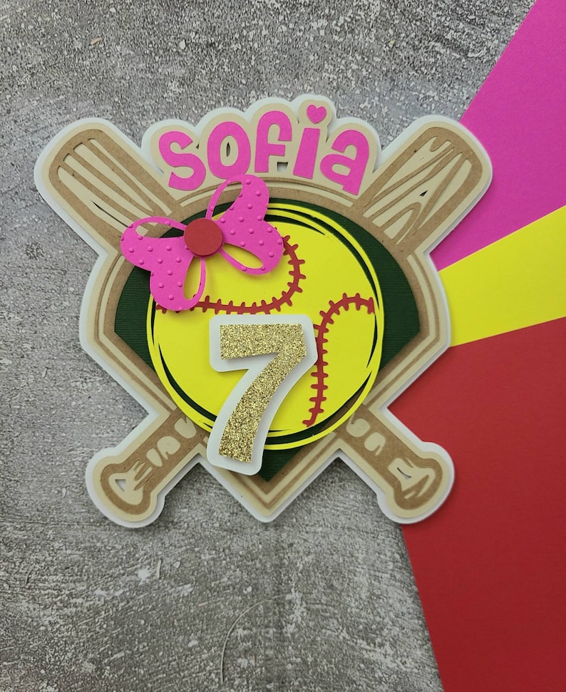 Softball Party Collection/cake Decoration/cake Topper/softball | Etsy
