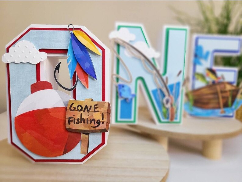 Gone Fishing 3D Letters / Fishing Party Decor / Fishing - Etsy