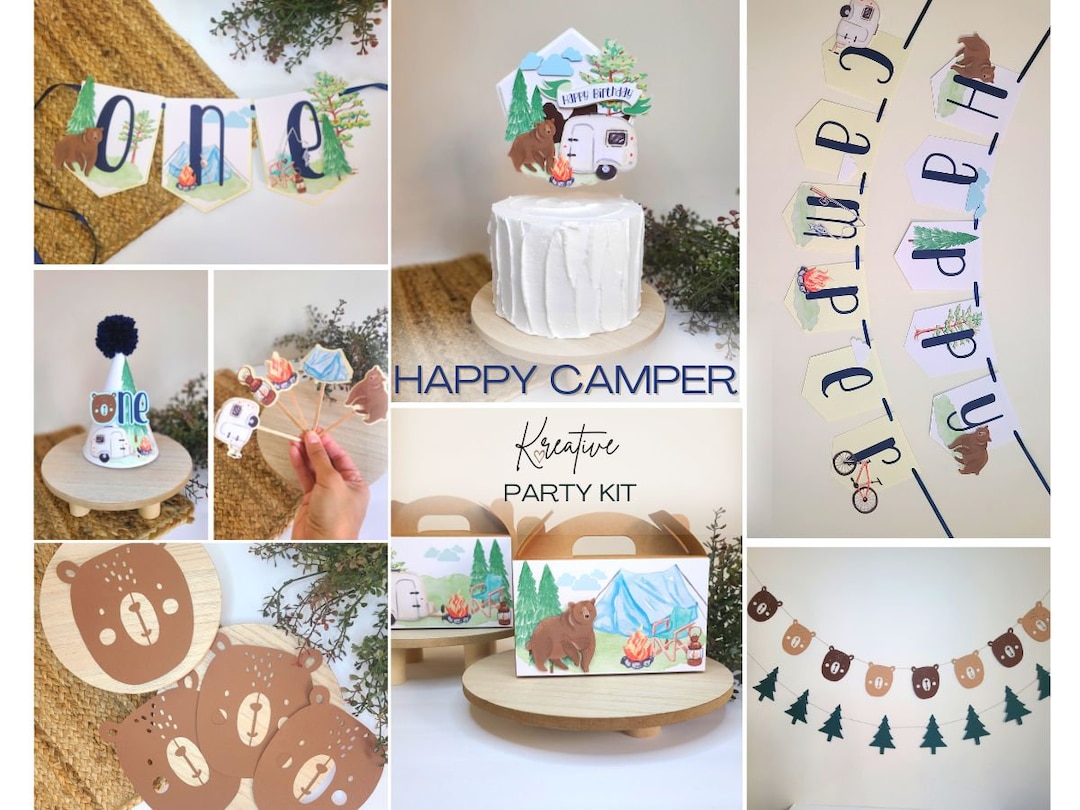 One Happy Camper Party Kit / Happy Camper Party Decor / - Etsy