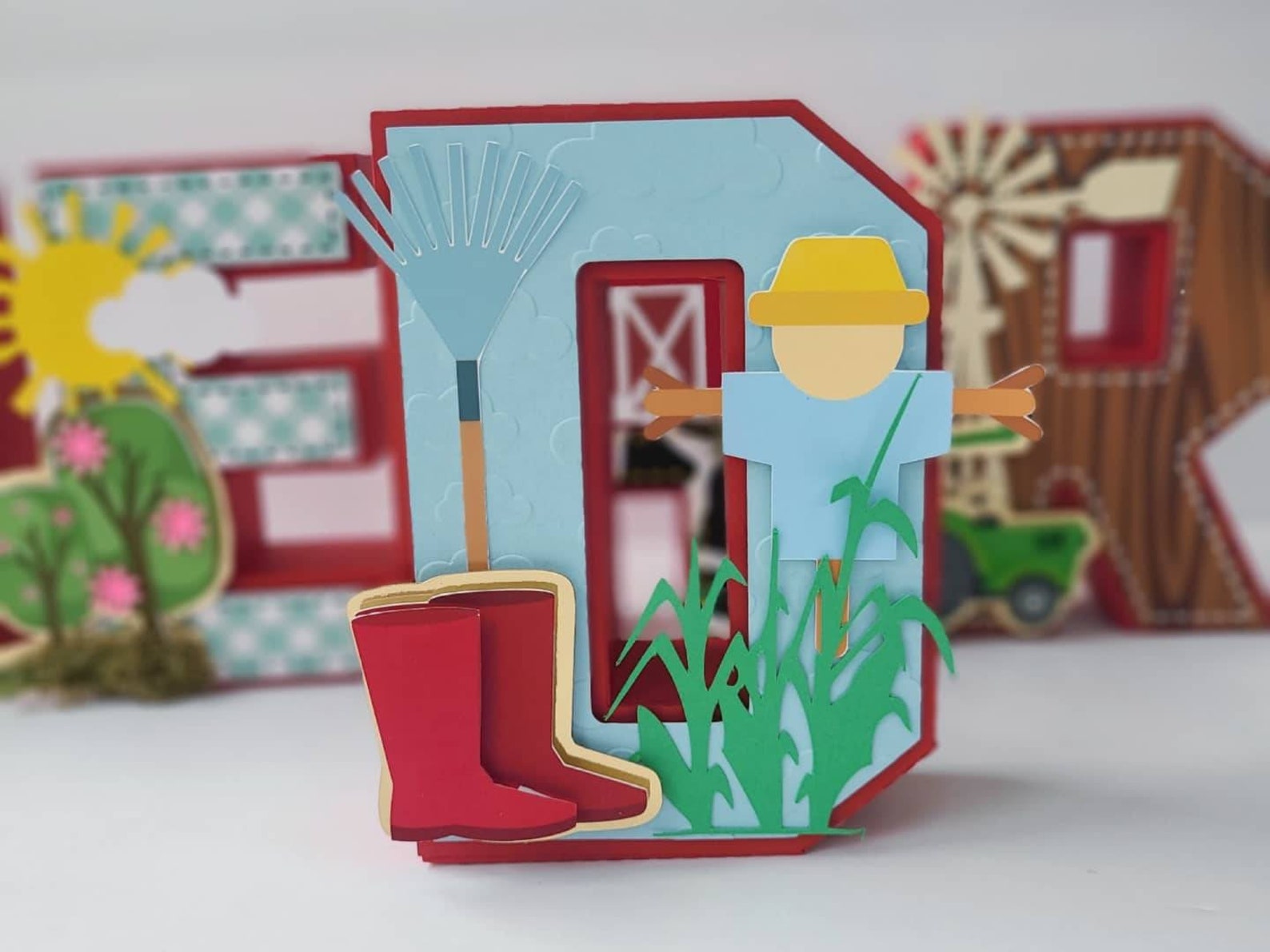 Farm 3D Letters/cow Theme/farm Animals 3D Letters/farm - Etsy