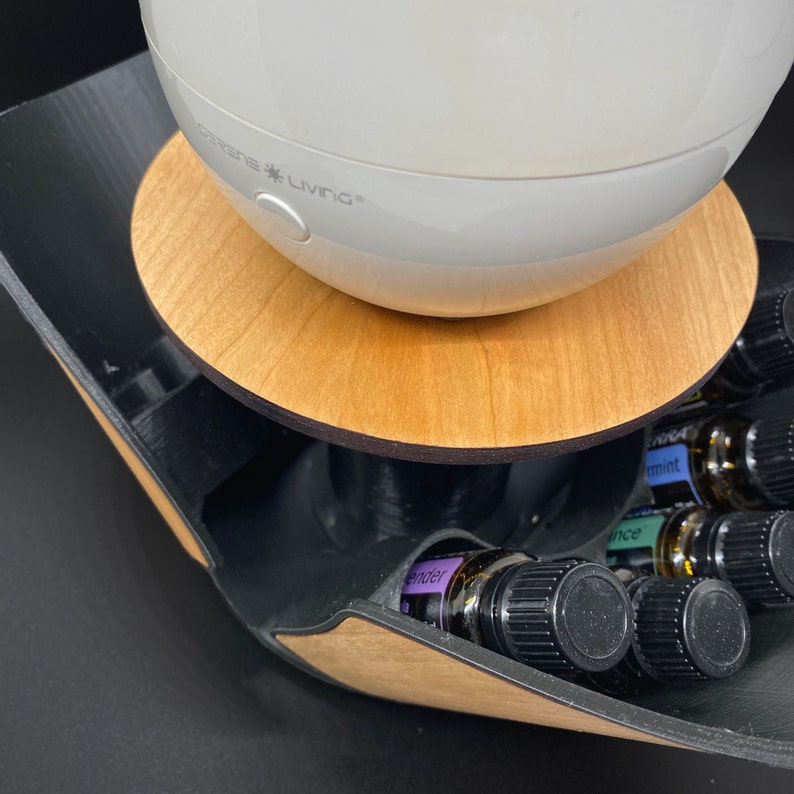 Essential Oil Diffuser Stand Storage - Wood - 3D Printed - Modern - EO ...