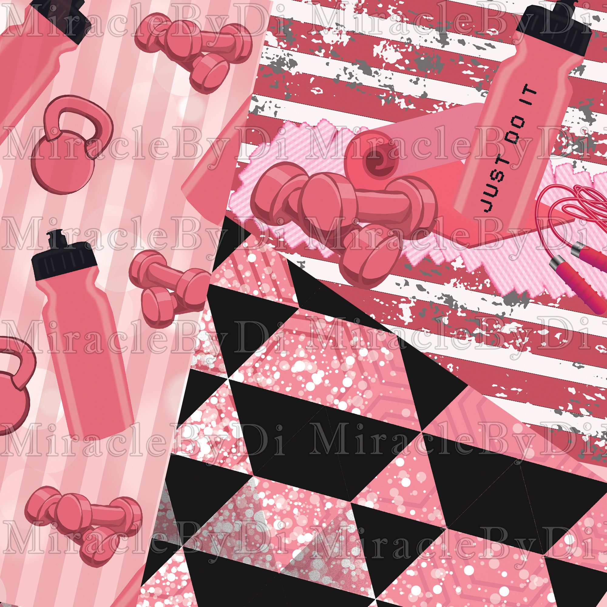 Fitness digital paper Fitness Girl Digital Paper Pack Gymgym | Etsy