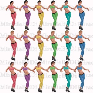 Fitness Girl Clipart, Sports Clip Art, Fashion Illustration,fitness ...