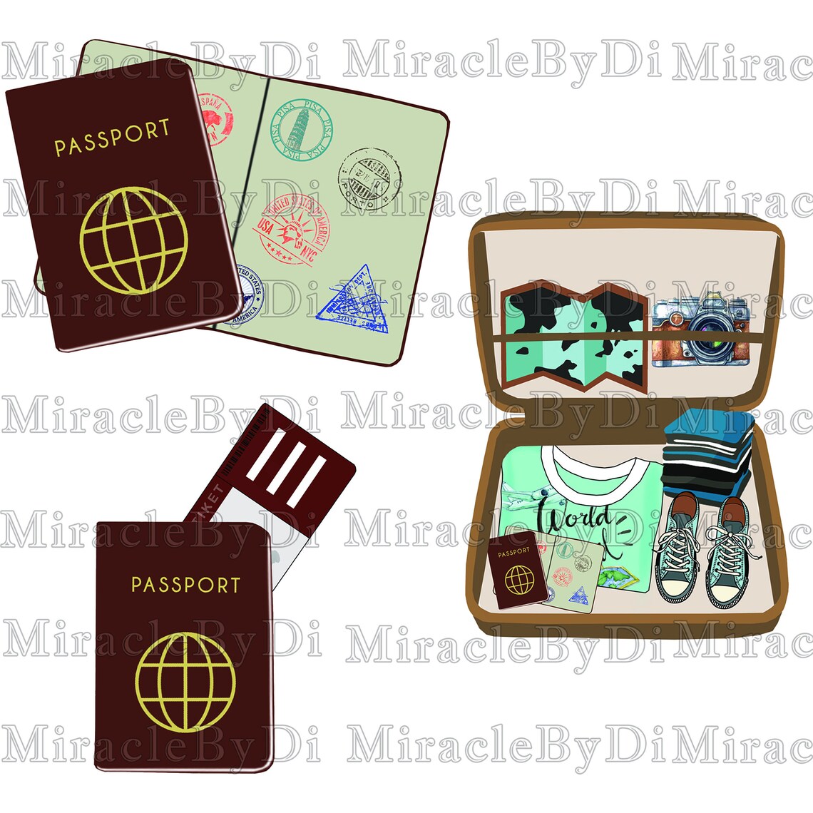 Travel Clip Art, Travel Guy,travel Planner, Adventure Clipart,vacation ...