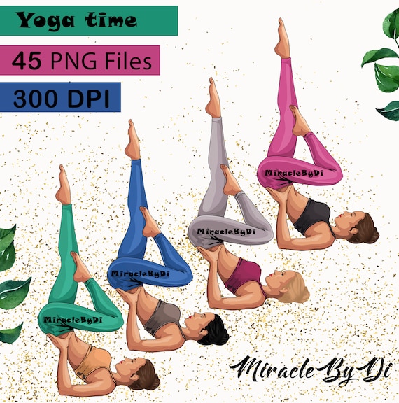 Yoga PoseFitness Clip ArtFashion Illustrations Fashion | Etsy