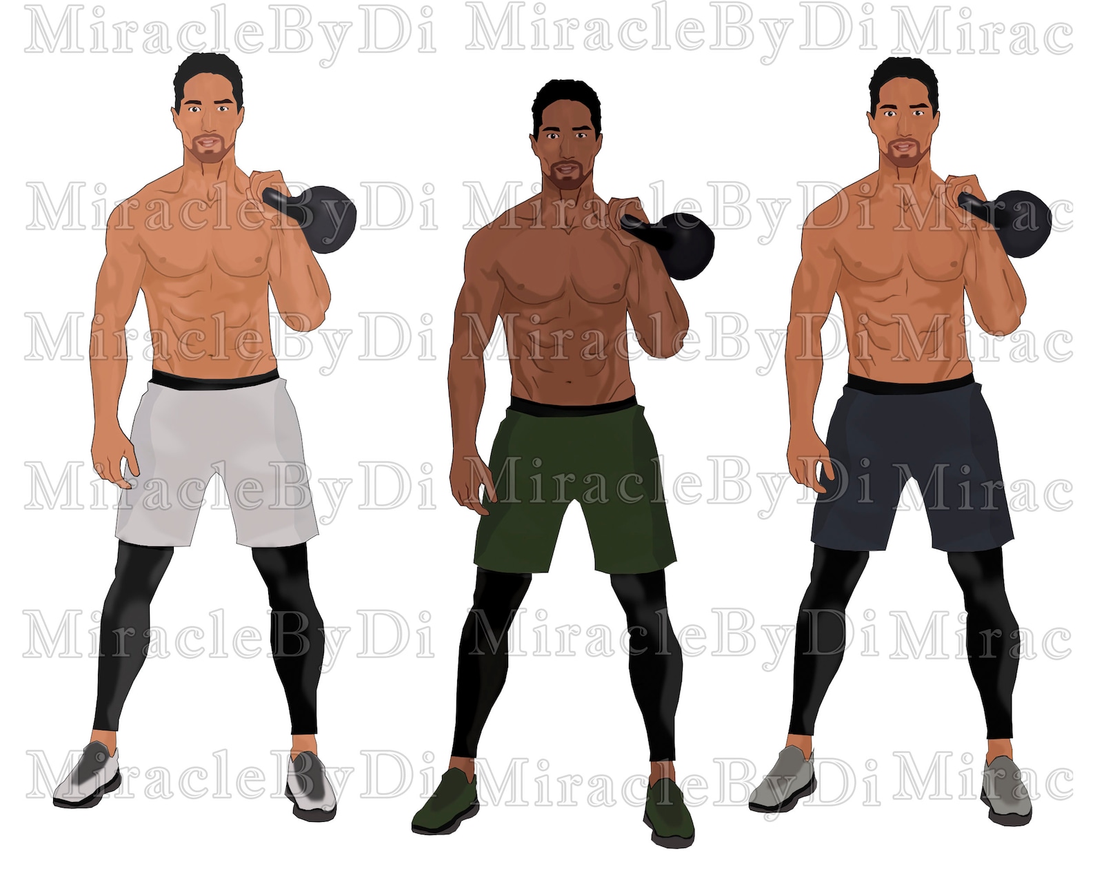 Fitness Men Clipart,sports Clip Art,fashion Men Illustration,fitness ...