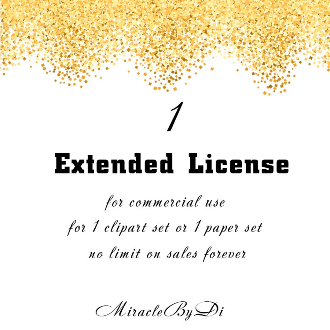 Extended License for Commercial Use, for 1 Clipart / Paper Set, No ...