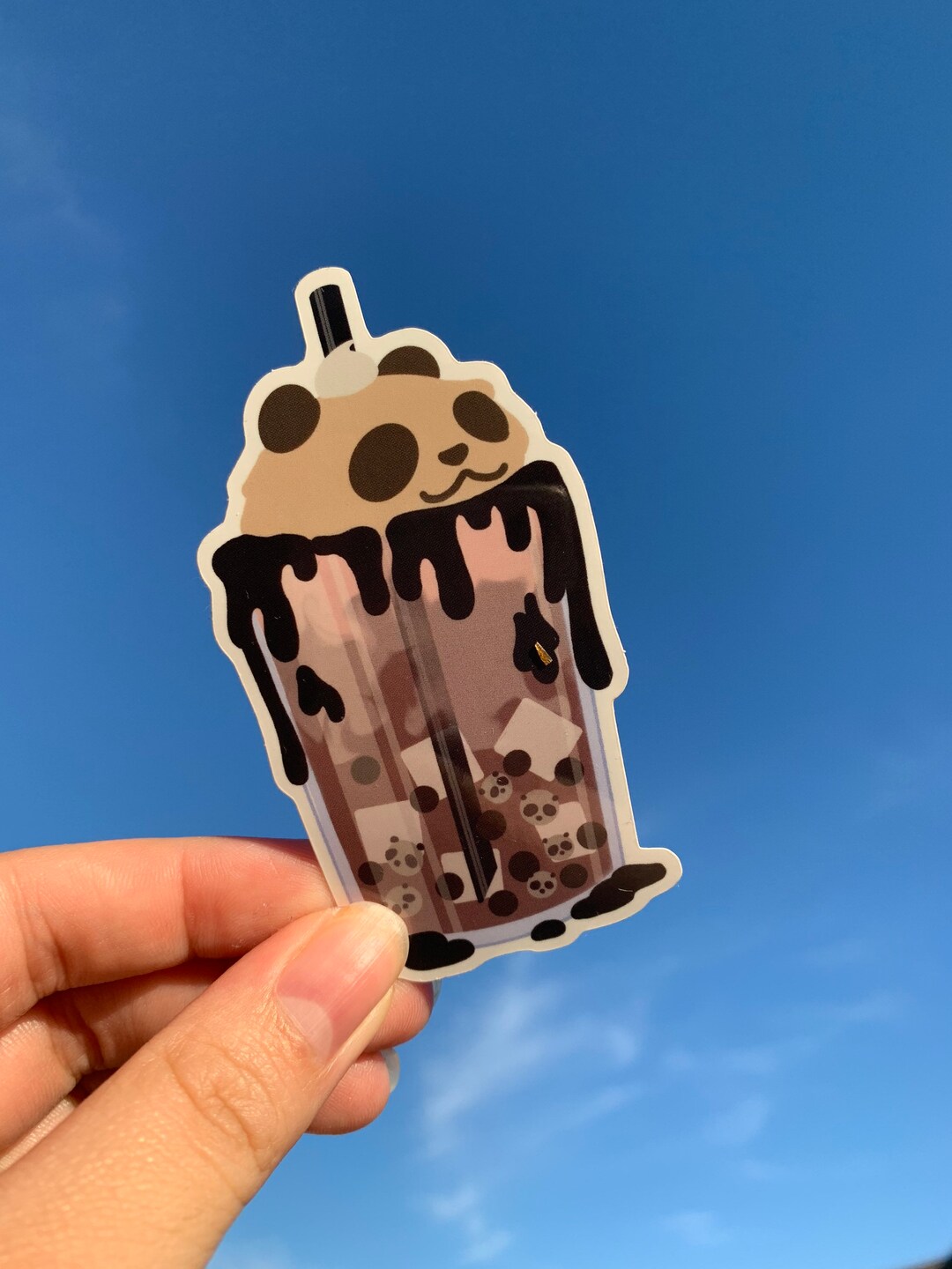 Panda Boba Sticker (vinyl) - Etsy
