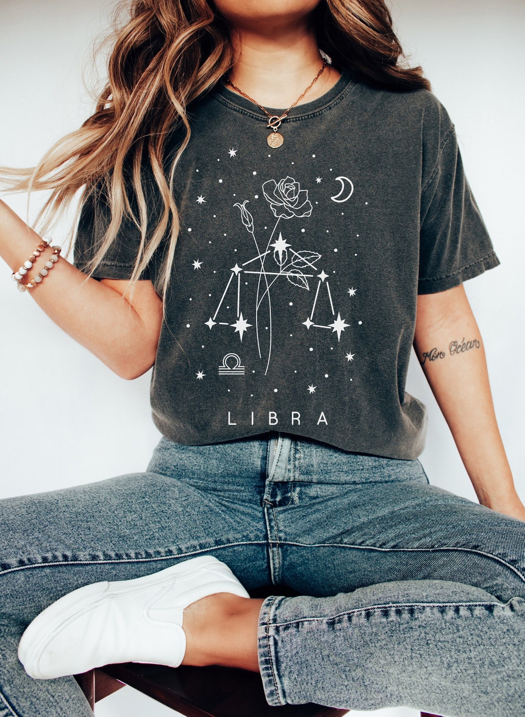 Libra Zodiac Shirt | Comfort Colors Tshirt | Libra Botanical ...
