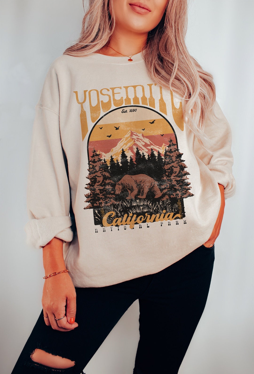 Yosemite National Park Sweatshirt | National Park Sweater | Camping ...