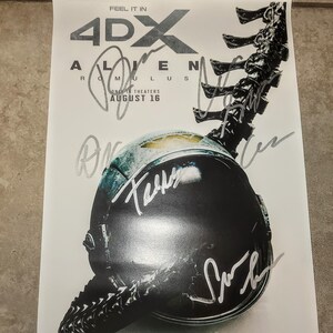 Alien Romulus Cailee Spaeny Isabela Merced Fede Alvarez Signed Poster ...