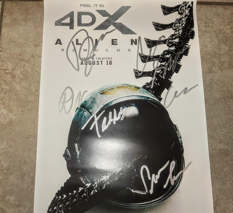 Alien Romulus Cailee Spaeny Isabela Merced Fede Alvarez Signed Poster ...