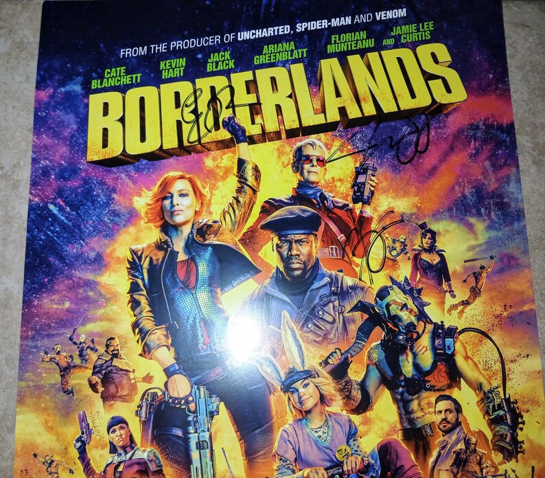 Borderlands Kevin Hart Jamie Lee Curtis Eli Roth Signed Poster 12x18 ...