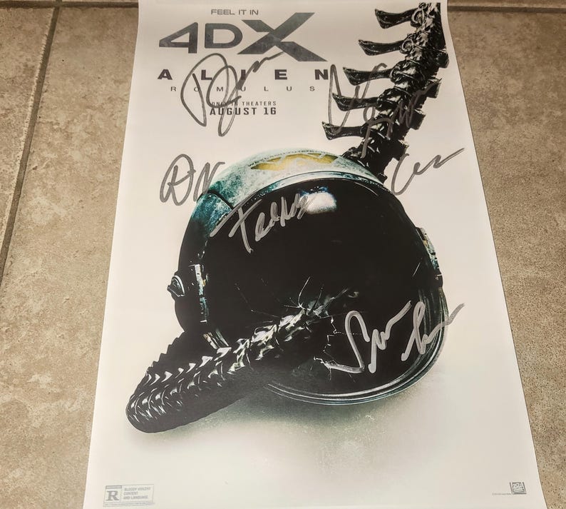 Alien Romulus Cailee Spaeny Isabela Merced Fede Alvarez Signed Poster ...