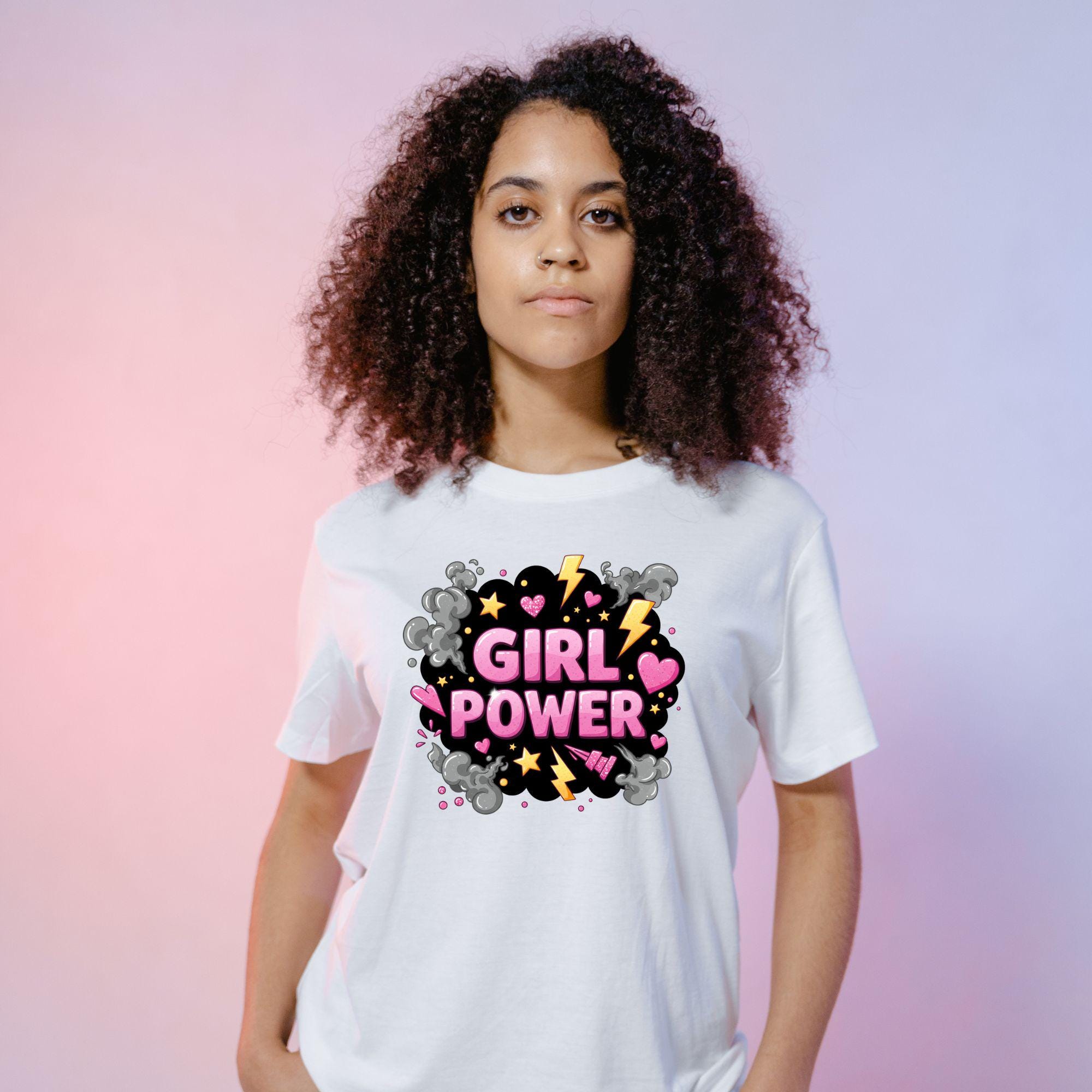 5 "girl Power" PNG Designs - for T-shirts, Tote Bags, Stickers, Wall ...