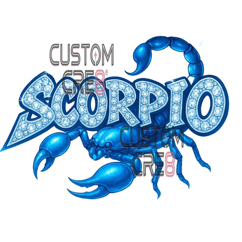 Scorpio Zodiac Chrome Graffiti Graphics: T-shirt Design (PDF Download ...
