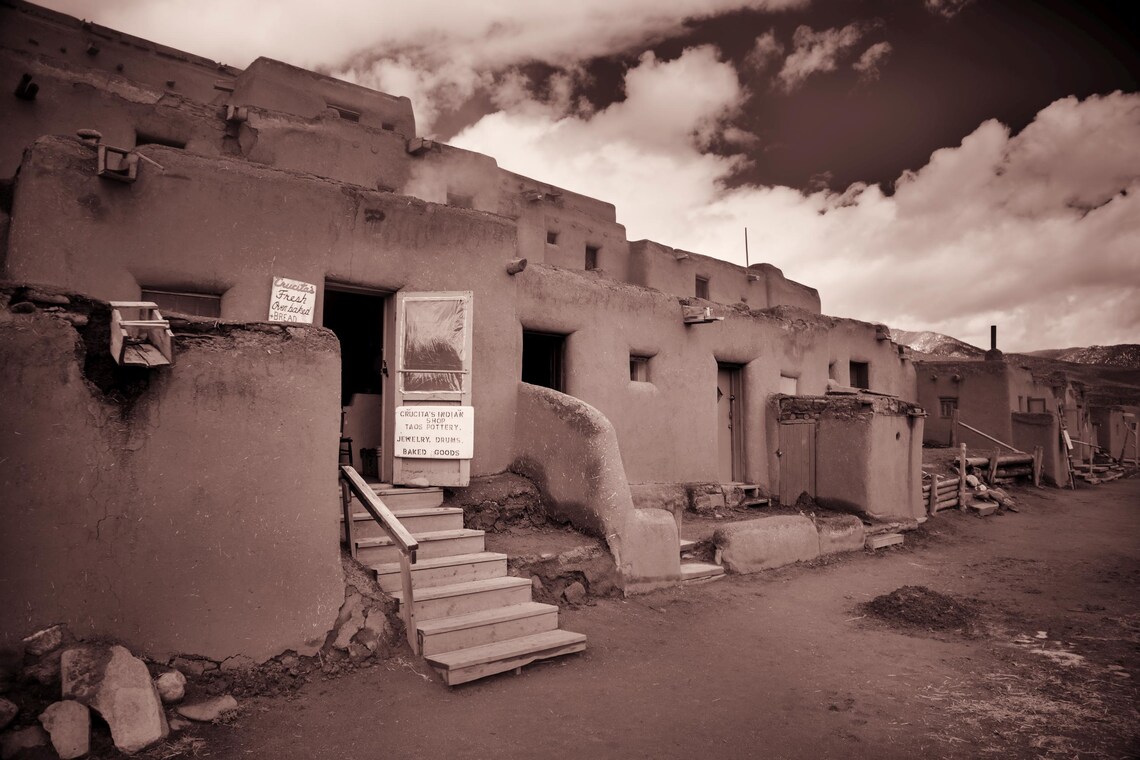 Taos Pueblo, Santa Fe, Sepia, Native, Ghost Ranch New Mexico Georgia O ...