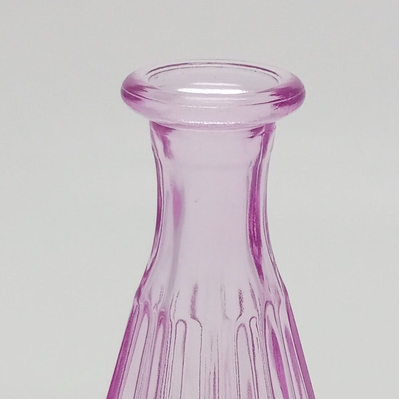 Small Glass Vase Ribbed - Etsy