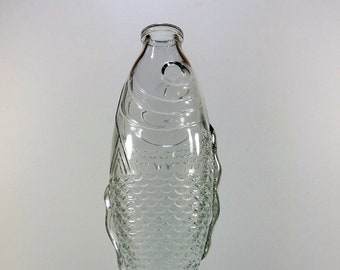 Fish Bottle Clear Glass 1970s Antinori Fish Shaped Bottle Unusual ...