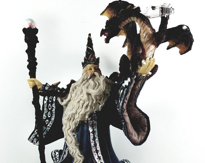 Wizard Magician Collectible Fantasy Figurine Statue With | Etsy