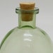 Small Clear Green Glass Bulb Bottom Bud Vase / Rooting Jar With Cork H ...