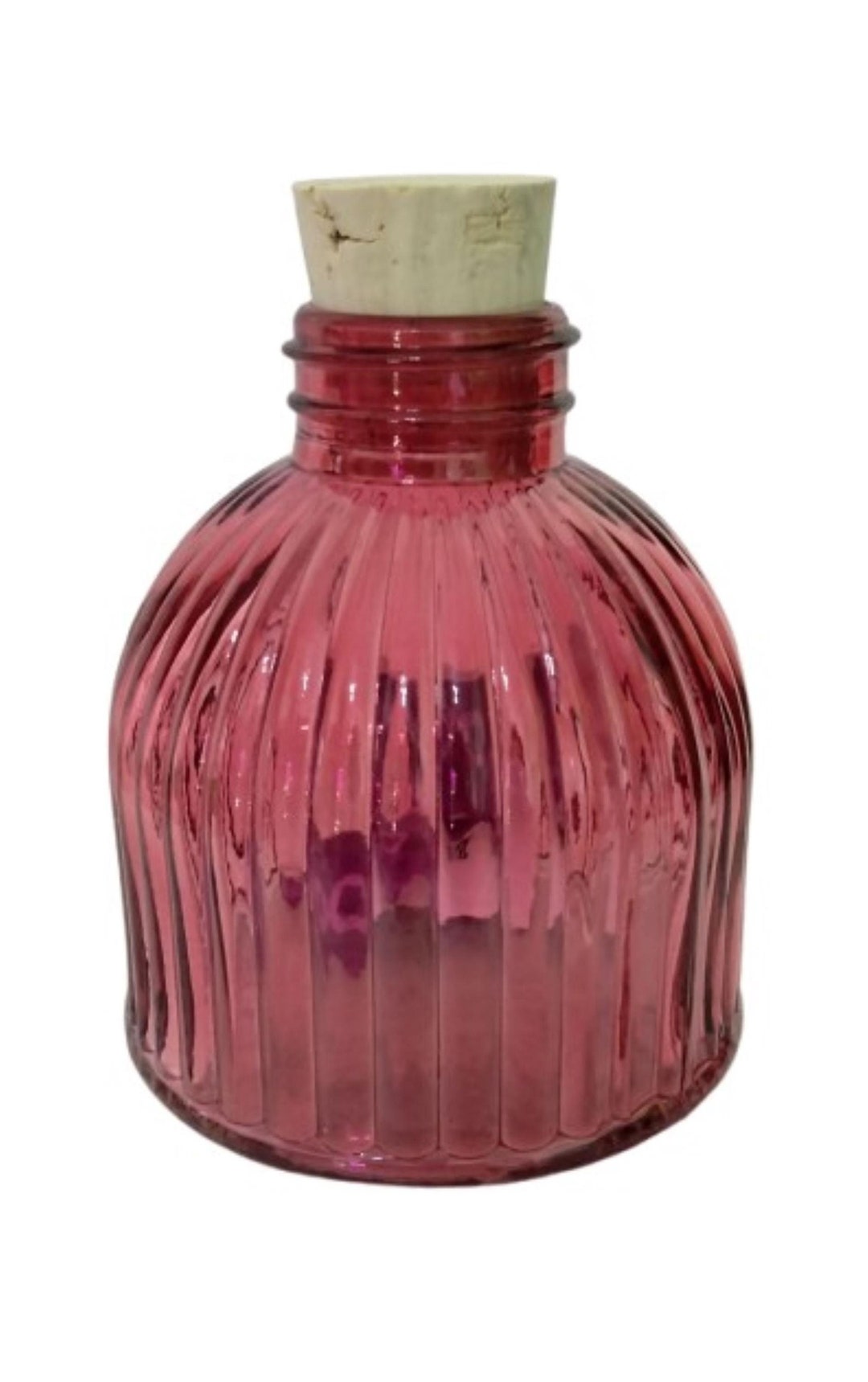 Small Orange Colored Glass Ribbed Bottle/diffuser H 4.25 Inches - Etsy