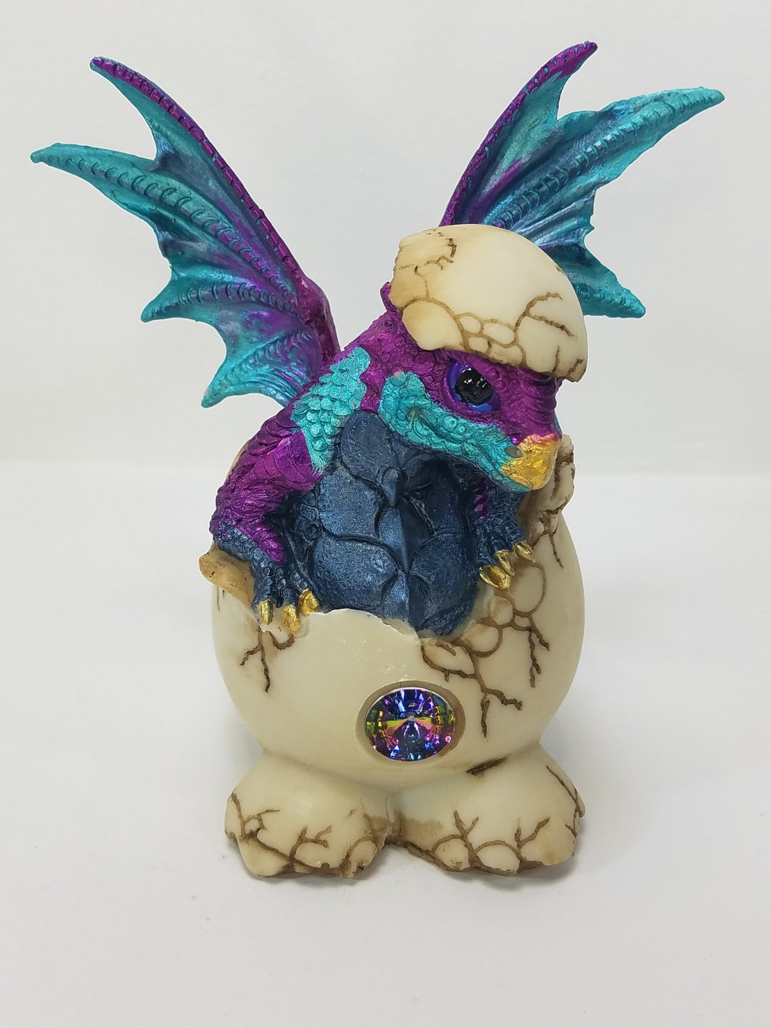 Baby Blue and Purple Baby Dragon Hatching From an Egg Collectible ...
