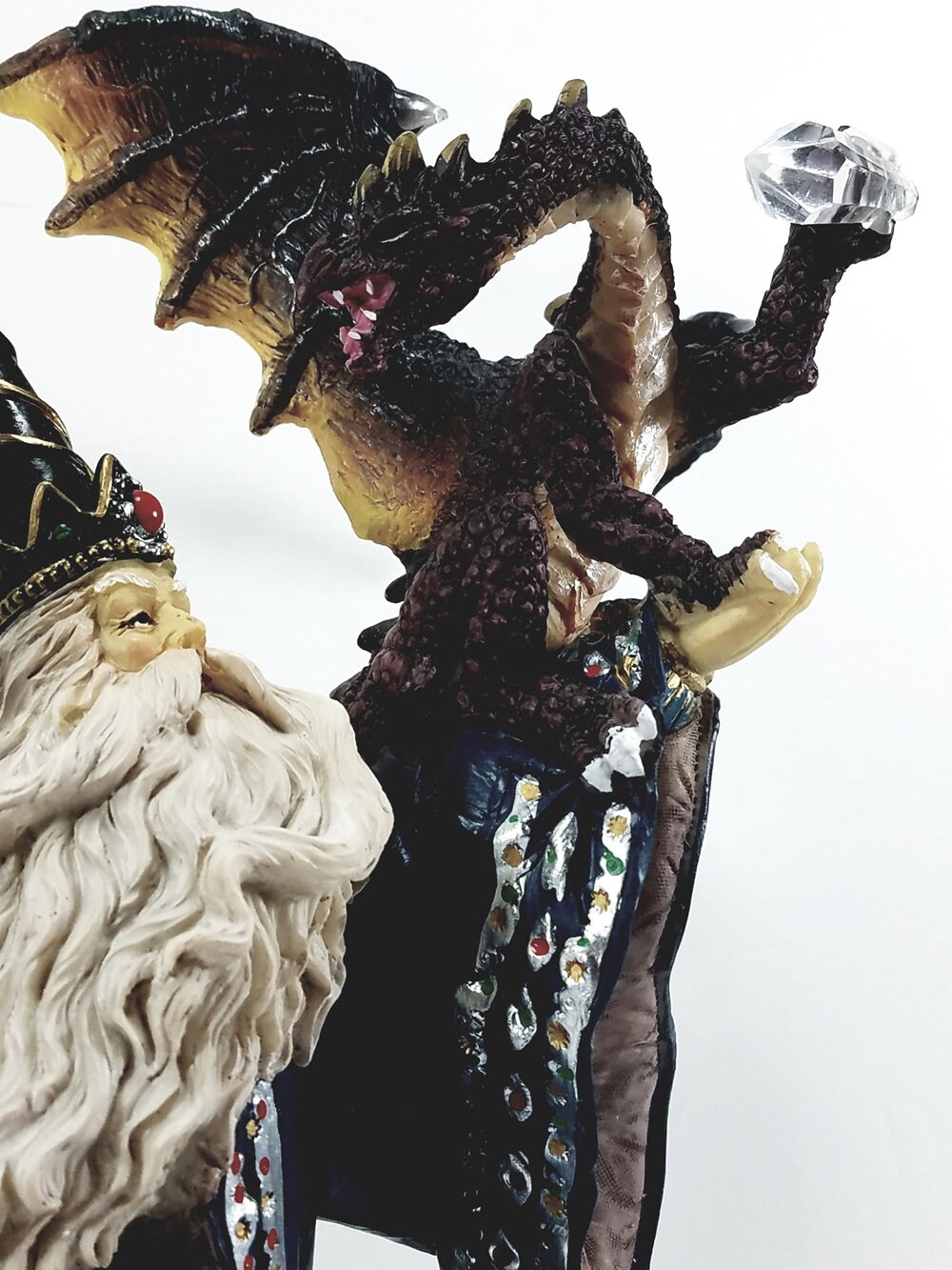 Wizard Magician Collectible Fantasy Figurine Statue With Dragon - Etsy