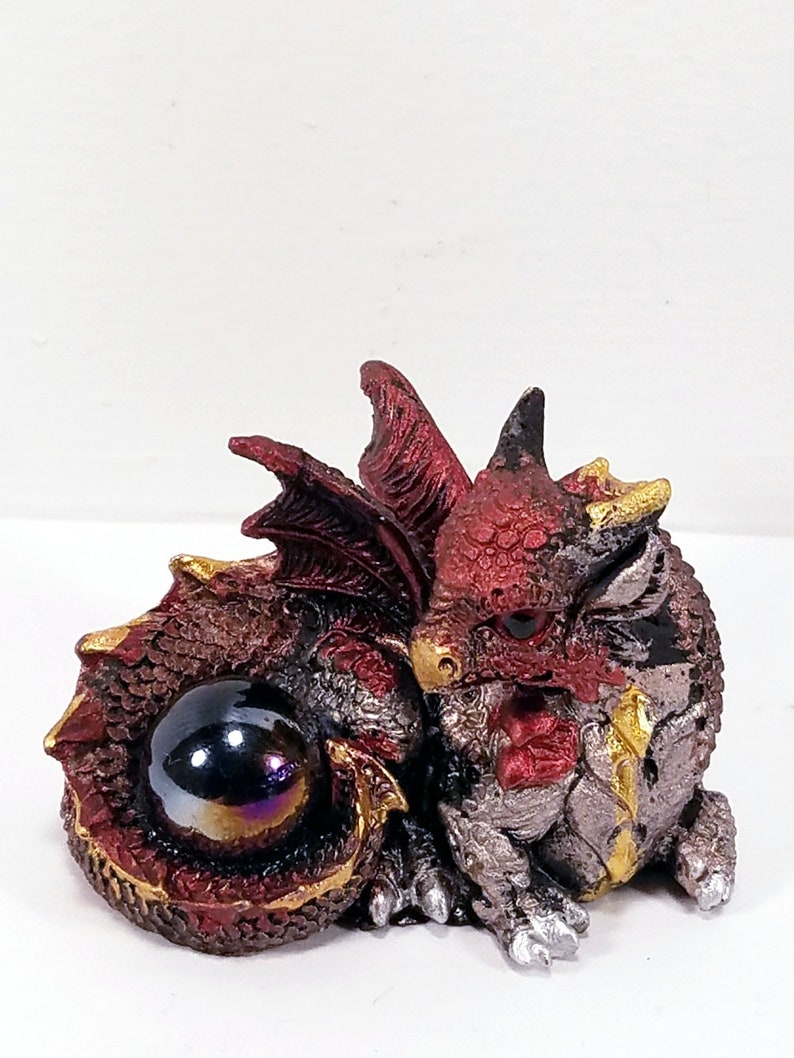 Medieval Multi Color Mini Dragon Figurine Set of 4 With | Etsy